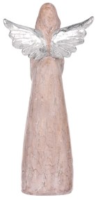 Anděl z polyresinu, imitace dřeva ALA1330