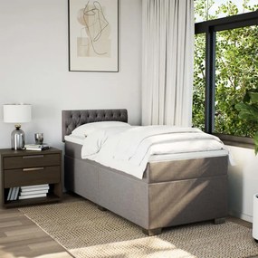 Box spring postel s matrací taupe 100 x 200 cm textil 3285810