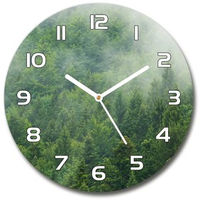 Wallmuralia Skleněné hodiny kulaté Tajemný les fi 30 cm