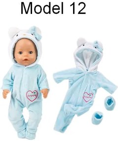 Oblečky Baby Born - plyšové overaly Motiv: model 12