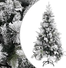 vidaXL Vánoční stromek se sněhem a šiškami 225 cm PVC a PE [340532]