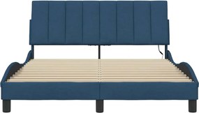 Rám postele bez matrace Hanko modrý 140 x 200 cm textil 3310467