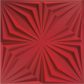 Obkladové panely 3D PVC BRILLANT D126 červený, cena za kus, rozměr 500 x 500 mm, BRILLANT červený, IMPOL TRADE