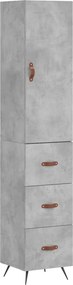 Skříň highboard betonově šedá 34,5x34x180 cm kompozitní dřevo 3198829