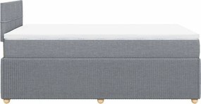 Box spring postel s matrací světle šedá 120 x 200 cm textil 3289723