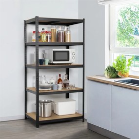 Zátěžový regál Yaheetech – Mod.9: 180 × 90 × 60 cm/875 kg černá (264515749188)