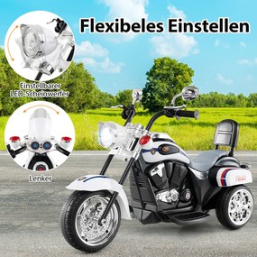 Costway 6 V Dětský elektrický motocykl s nastavitelnými světlomety a zvukem
