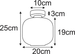 Stropní svítidlo do obýváku Kaja SPARTA K-5642 bílé sklo 1xE27