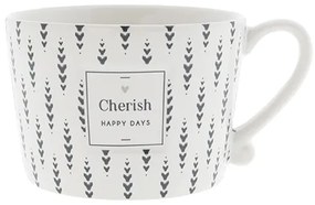 Bastion Collections Bílý Hrnek Cherish Happy Days, 300 ml