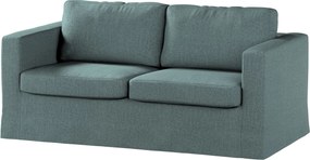 Potah na pohovku IKEA Karlstad 2-místná , nerozkládací, dlouhý barva modrá látka pletený vzor