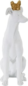 Dekorativní soška Dog 33 cm bílá