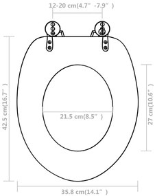 vidaXL Marketos WC sedátka s víkem 2 ks MDF bílá