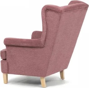 Křeslo ušák růžová látka AK-388 PINK2