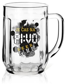RDH pivní sklo Dárková sklenice na pivo 0,5 l Je čas na pivo