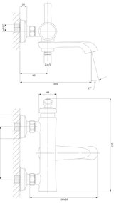 OMNIRES AM5230CR - Vanová baterie ARMANCE lesklý chrom