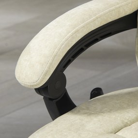 Vinsetto masážní a vyhřívaná kancelářská židle ergonomická počítačová židle s nastavitelnou výškou a sklápěcím opěradlem, kabelovým ovladačem a výsuvn