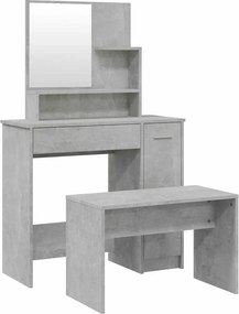 Toaletní stolek sada betonově šedý 86,5 x 35 x 136 cm 3114150