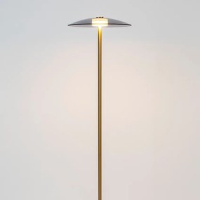 Bronzová kovová stojací lampa ZUIVER FLOAT 132 cm