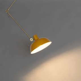 Stropní retro svítidlo do dětského pokoje s ramenem žluté Milton Yellow