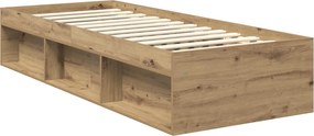 Rám postele s čelo Umělecký dub 75 x 190 cm Kompozitní dřevo 3407948