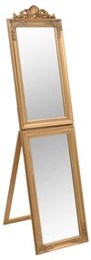 351529 vidaXL Volně stojící zrcadlo zlaté 50 x 200 cm