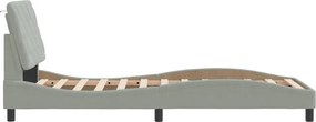 Rám postele s LED bez matrace světle šedý 80 x 200 cm samet 3213819