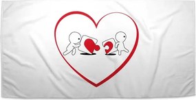Sablio Ručník Puzzle love - 70x140 cm