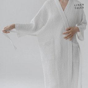 Bílý župan velikost L/XL Honeycomb – Linen Tales