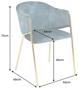Designová židle Nikolai petrolejový samet