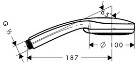 Hansgrohe Croma 100 - Ruční sprcha Multi, žlutá 28536480