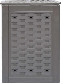 Zahradní kompostéry 2 ks hnědé 60x60x83 cm 600 l plast ratan 278917