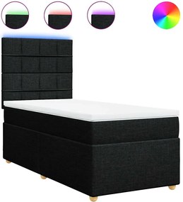 Box spring postel s matrací černá 100 x 200 cm textil 3293493