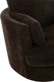 Tmavě hnědé relaxační křeslo Swivel - 100*109*89cm