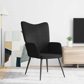 Relaxační křeslo černé textil 327947