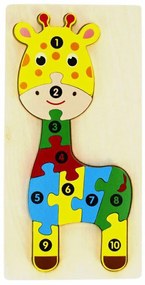 Mega Creativ Dřevěné puzzle žirafa