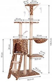 Kočičí škrabadlo Panterka 138 cm