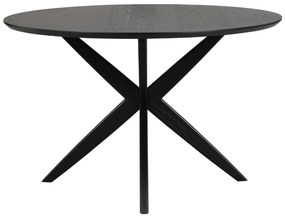 Černý dubový jídelní stůl ROWICO CALVERTON 120 cm