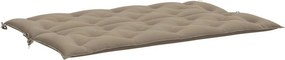 Poduška na zahradní lavici taupe 150x(50+50)x7 cm látka oxford 315024