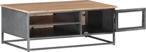 Konferenční stolek šedý 90 x 50 x 35 cm masivní akáciové dřevo 323500