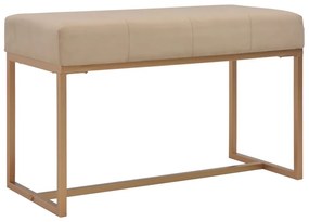 Lavice 80 cm béžová sametová 247559