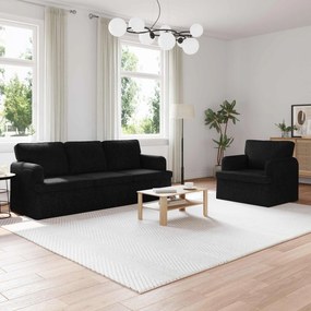 Set pohovek 2 ks Černá textil 3407606