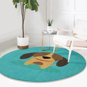 Tyrkysový dětský koberec ø 80 cm Comfort – Mila Home
