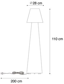 Designová venkovní stojací lampa bílá IP44 - Katrijn