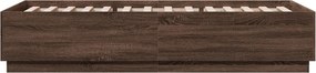 Rám postele hnědý dub 90 x 200 cm kompozitní dřevo 3209729