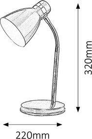 Stolní lampa Rabalux Patric 4206 na 1 žárovku E14 max 40W