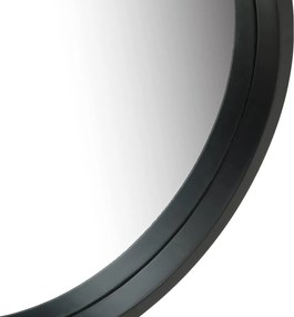 Nástěnné zrcadlo s popruhem 40 cm černé 320363