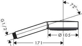 Hansgrohe Pulsify S, ruční sprcha 105 1jet, černá matná, HAN-24120670