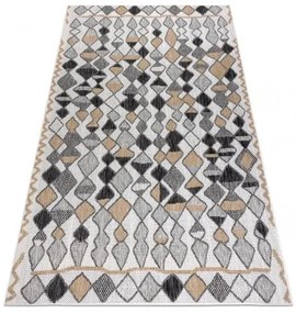 Dywany Luszczow Kusový koberec SISAL COOPER Diamanty, Cikcak 22217 ecru / černý Rozměr koberce: 120 x 170 cm