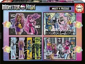 EDUCA Puzzle Monster High 4v1 / (50  80  100  150 dílků) / od 5 let