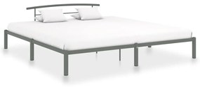 Rám postele šedý kov 180 x 200 cm - Default Title